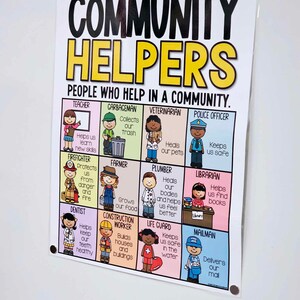 Community Helpers Anchor Chart [hard Good] - Option 2 (colored) - Etsy