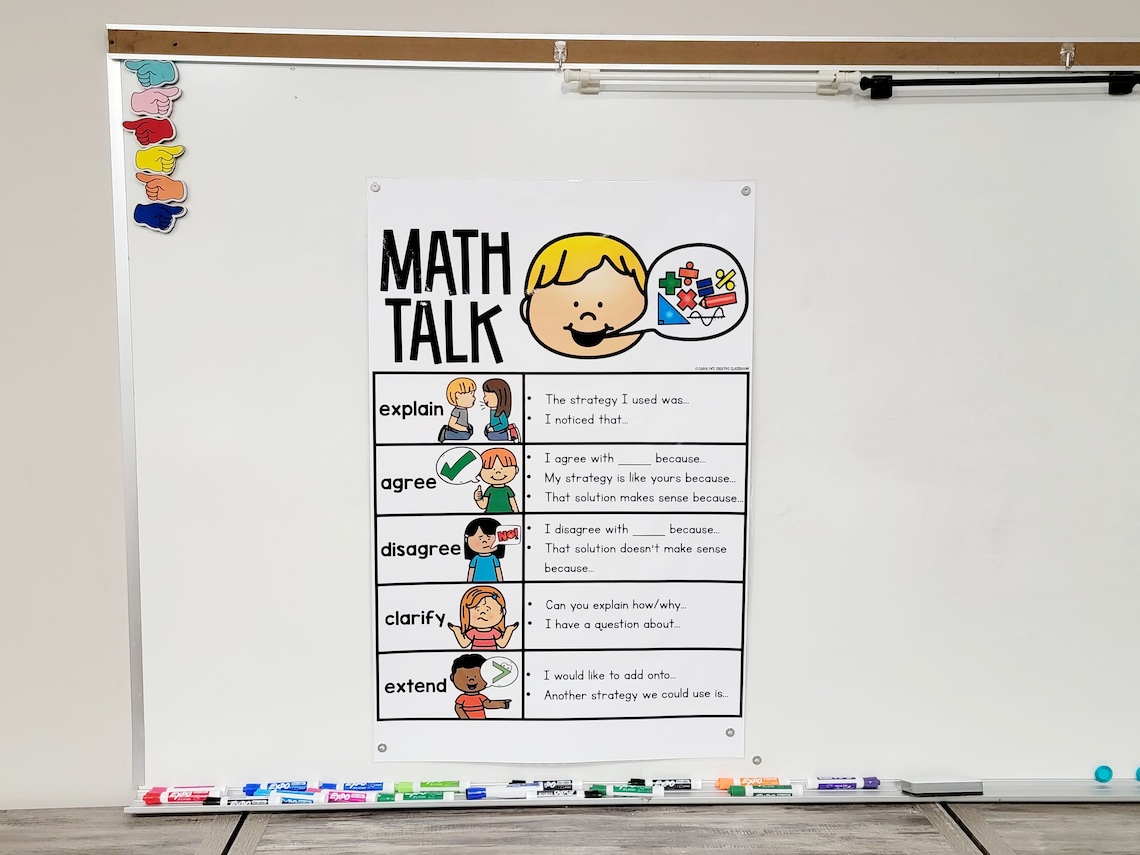 Math Talk Anchor Chart [hard Good] - Option #1 - Etsy