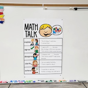 Math Talk Anchor Chart [hard Good] - Option #1 - Etsy