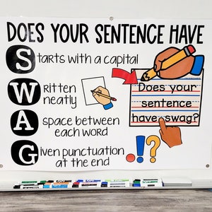 Does Your Sentence Have Swag? Anchor Chart [hard Good] (no Logo or ...