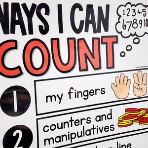 Ways I Can Count Anchor Chart [hard Good] - Option 2 - Etsy