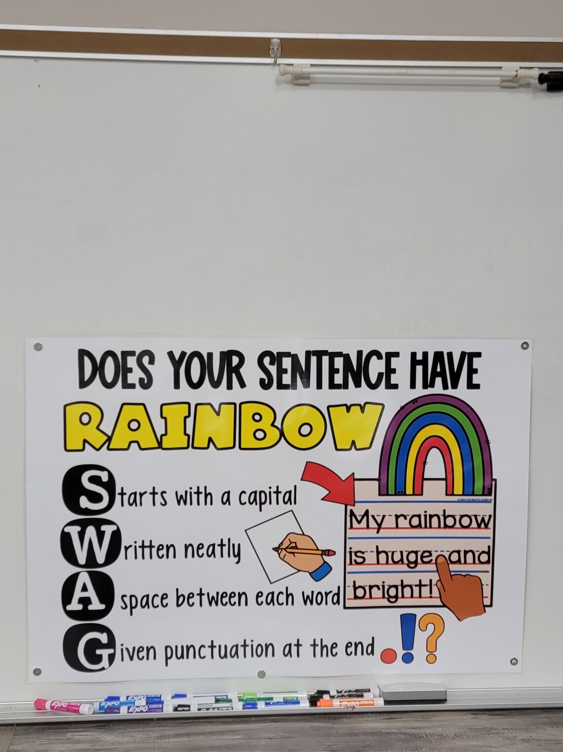 Does Your Sentence Have Rainbow Swag? Anchor Chart [hard Good] - Option ...