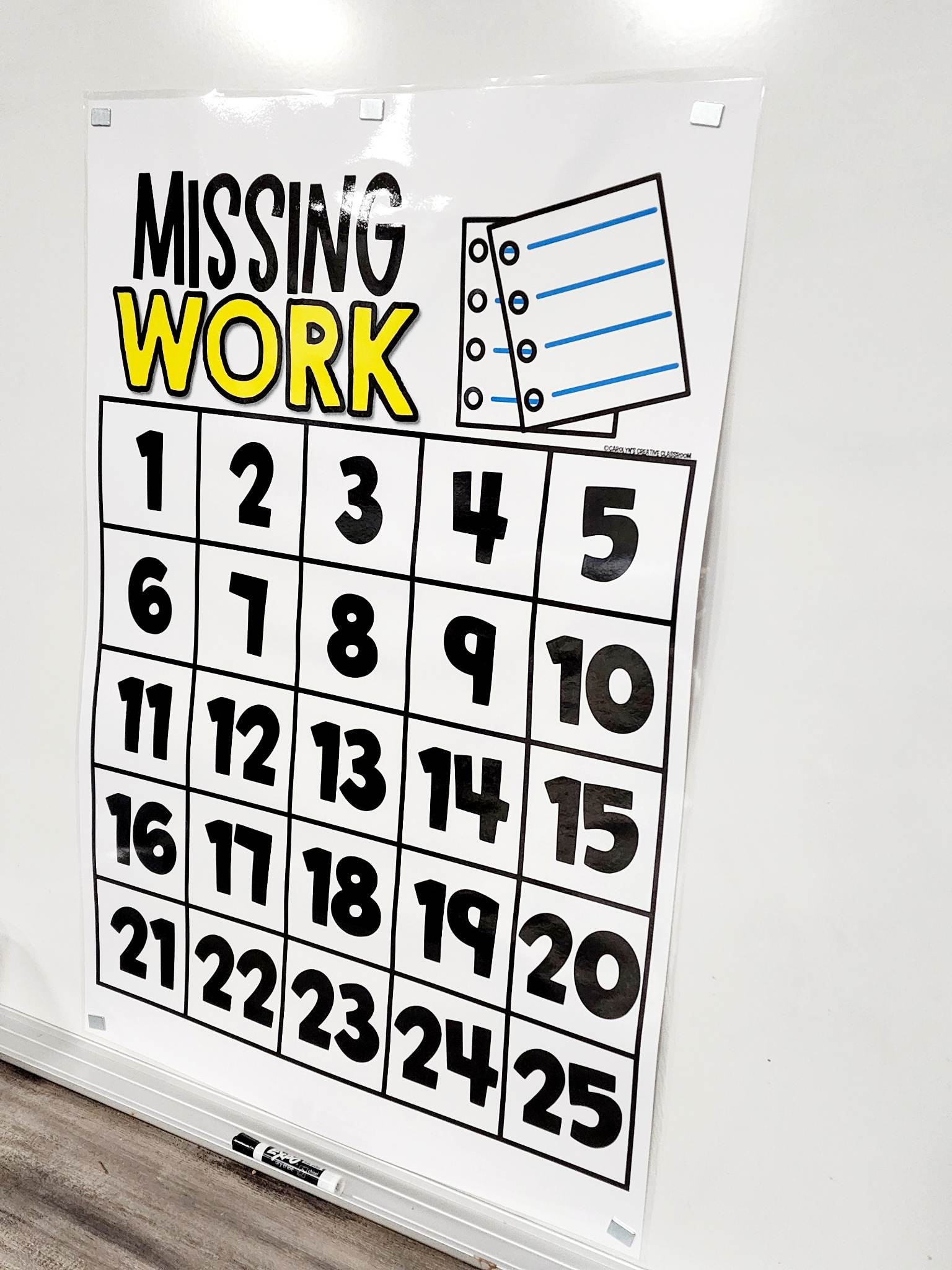 Missing Work Anchor Chart hard Good Set 3 number to 25 - Etsy