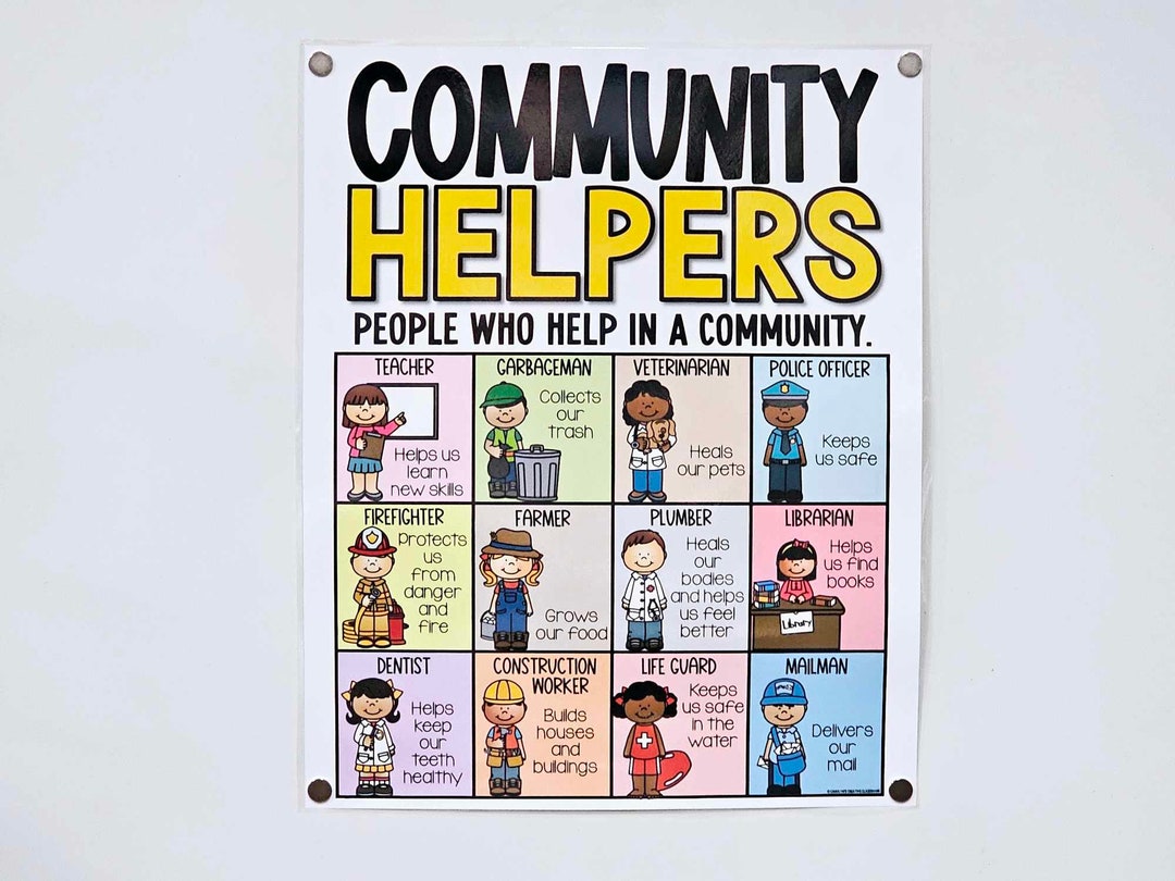 Community Helpers Anchor Chart [hard Good] - Option 2 (colored) - Etsy