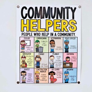 Community Helpers Anchor Chart [hard Good] - Option 2 (colored) - Etsy