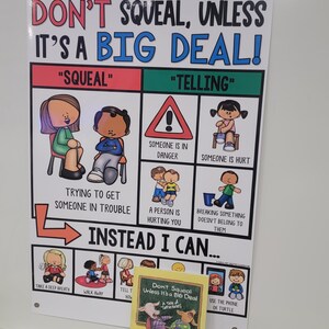 Don't Squeal Unless It's a BIG Deal Anchor Chart [hard Good] - Etsy