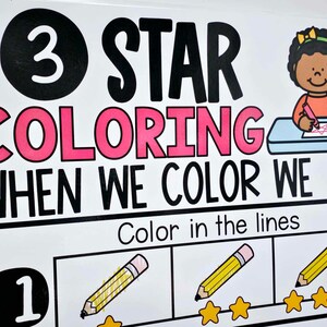 3 Star Colorings Anchor Chart [hard Good] - Option #1 - Etsy