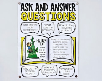Ask and Answer Questions Anchor Chart - Etsy