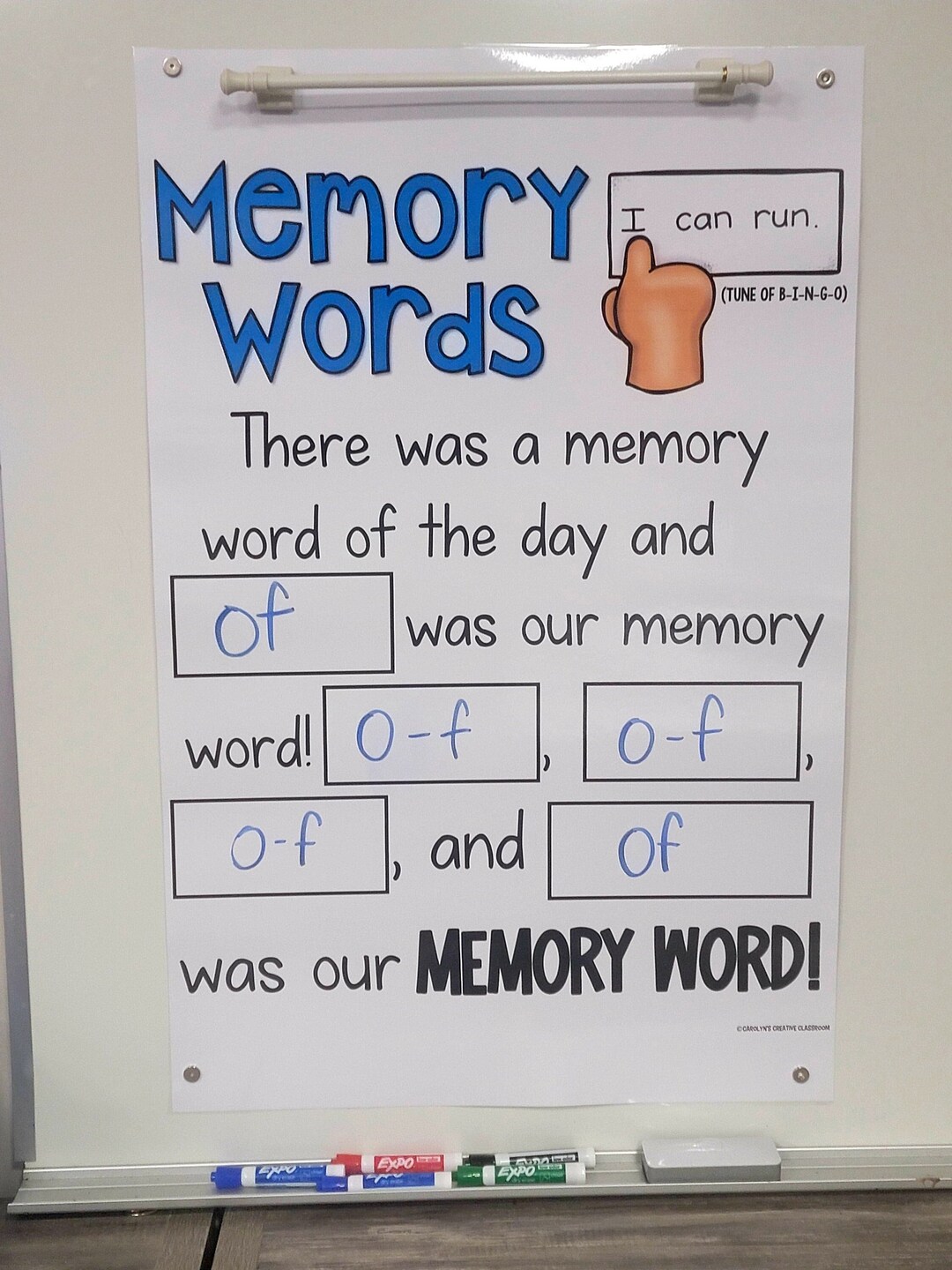 Memory Word Chant Anchor Chart [hard Good] - Etsy