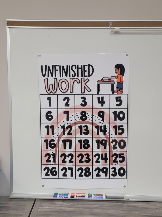 Unfinished Work Anchor Chart hard Good Set 3 - Etsy