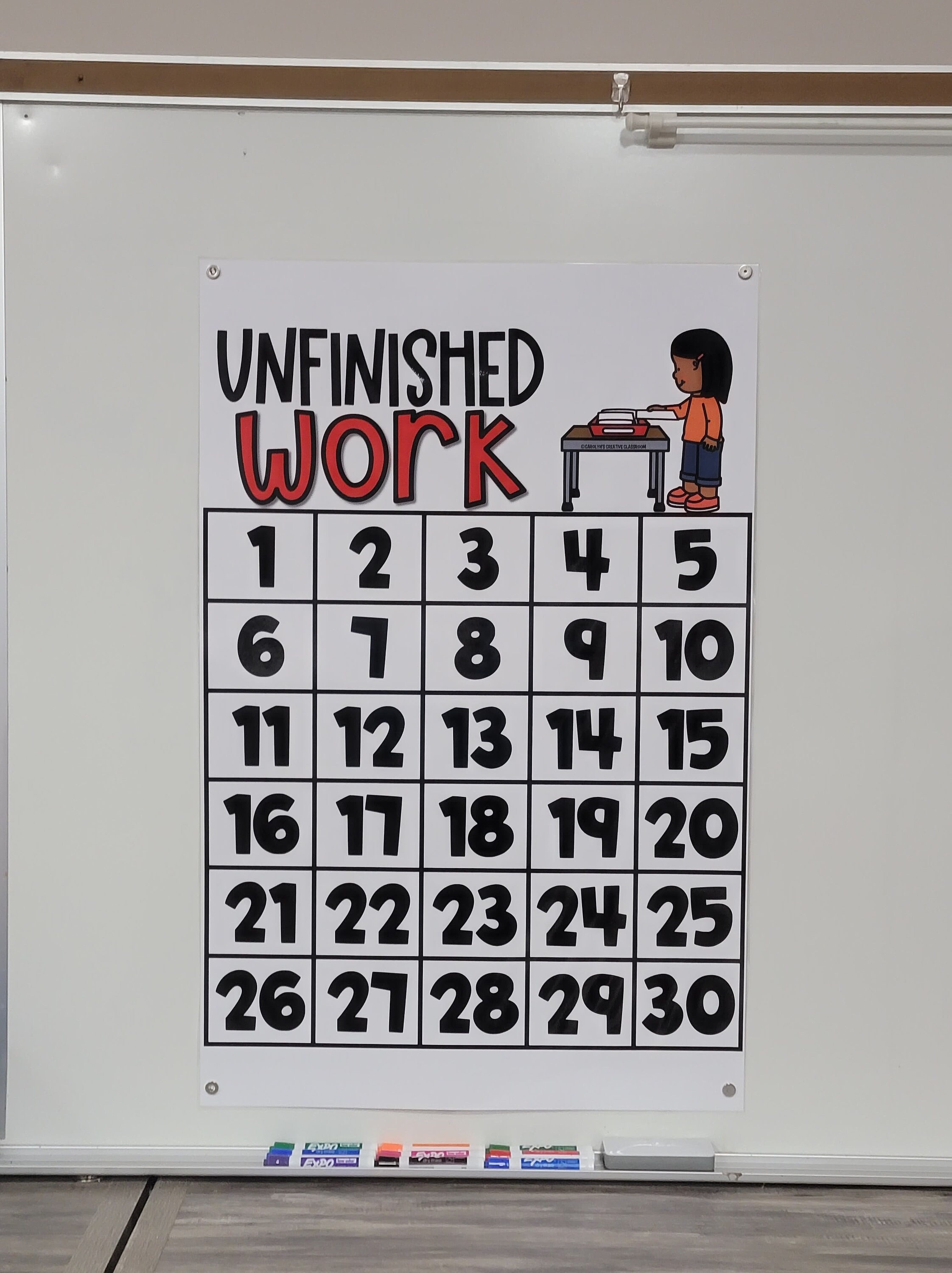 Unfinished Work Anchor Chart hard Good Set 1 - Etsy