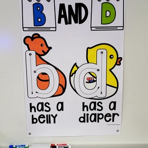 B and D Reversal Anchor Chart [hard Good] Option #2 - Etsy