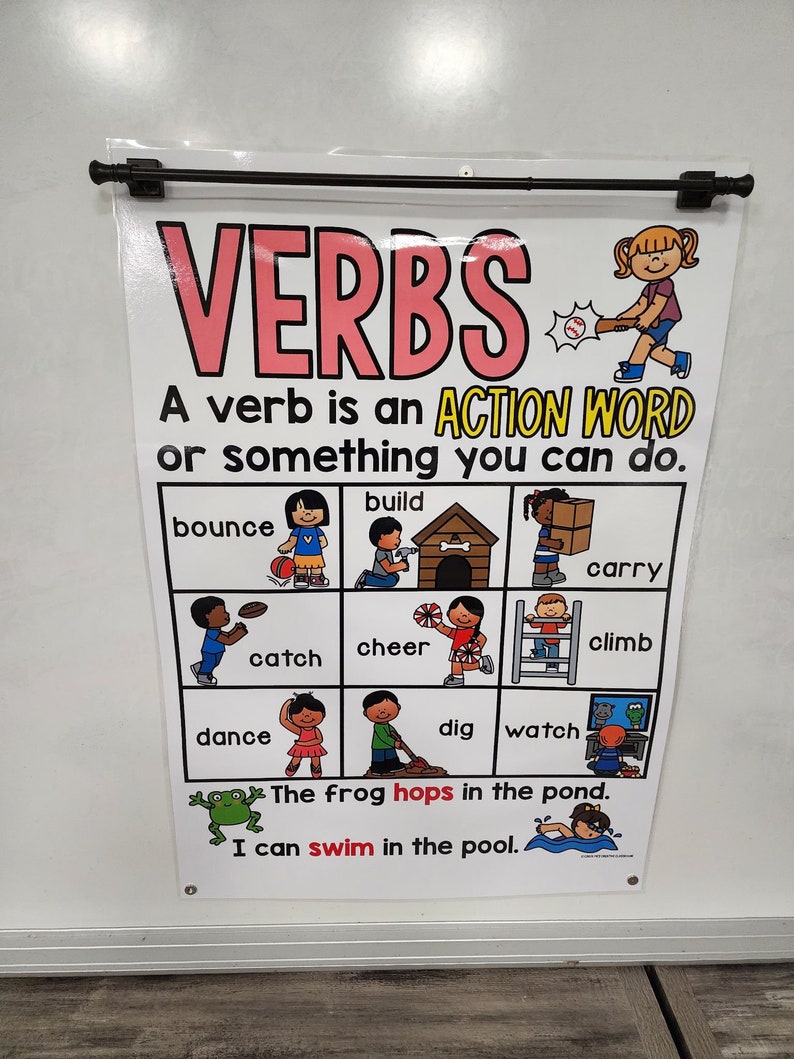 Verbs Anchor Chart [hard Good] - Option #2 - Etsy