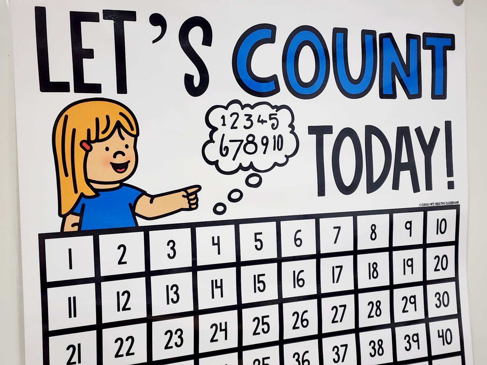 Let's Count Today Anchor Chart hard Good Option 1 - Etsy