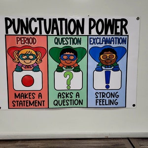 Punctuation Power Anchor Chart [hard Good] - Option 1 - Etsy