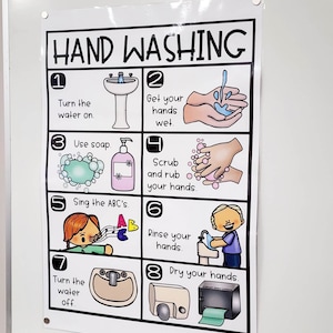 Hand Washing Anchor Chart [hard Good] - Option #1 - Etsy