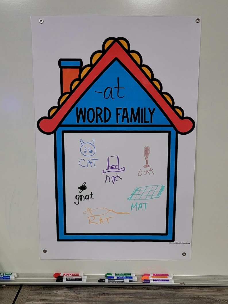 Word Family House Anchor Chart [hard Good] - Etsy