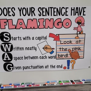 Does Your Sentence Have Flamingo Swag? Anchor Chart [hard Good] Option ...