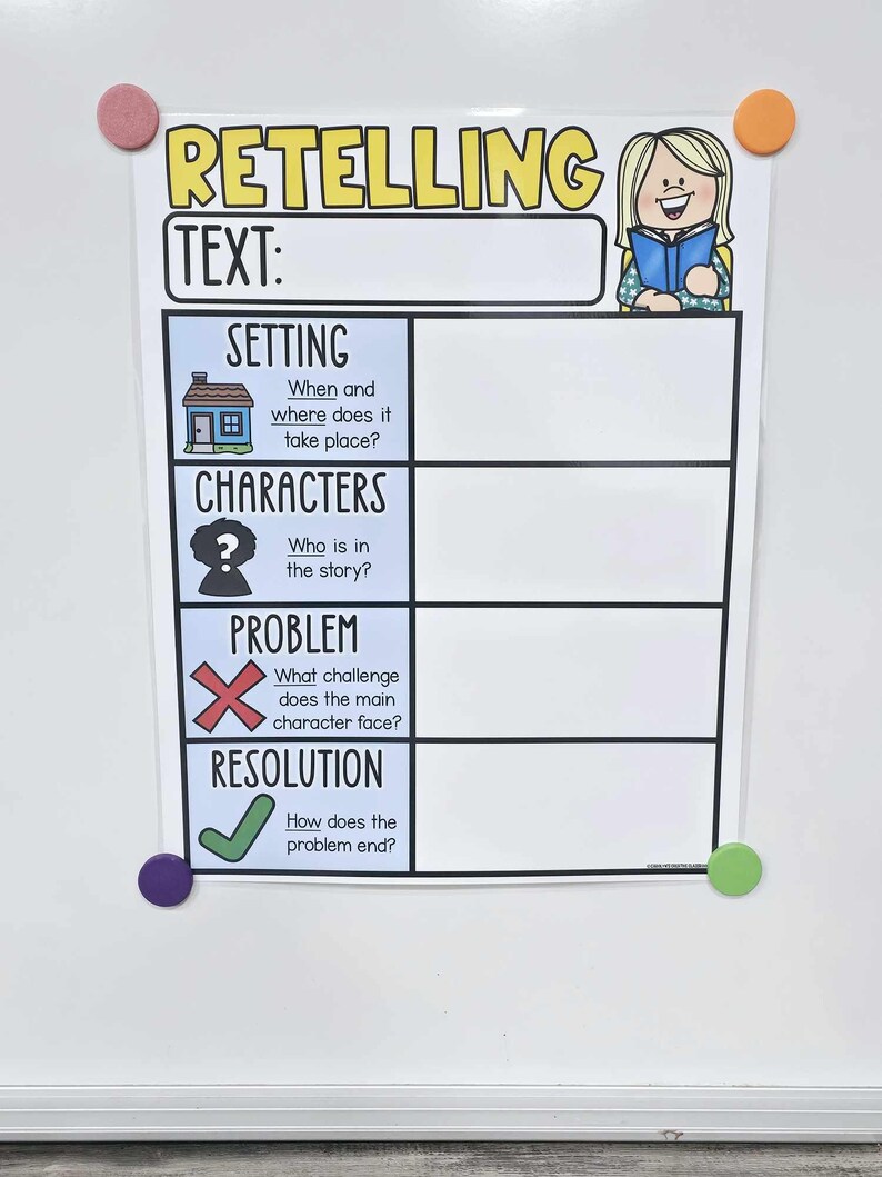 Story Retelling Anchor Chart [hard Good] - Option 3 - Etsy