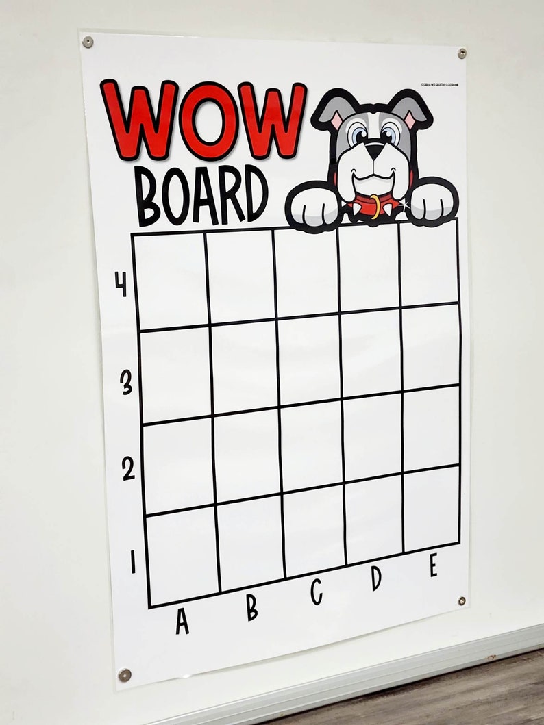 Bulldog WOW Chart Anchor Chart [hard Good] - Option 1 - Etsy