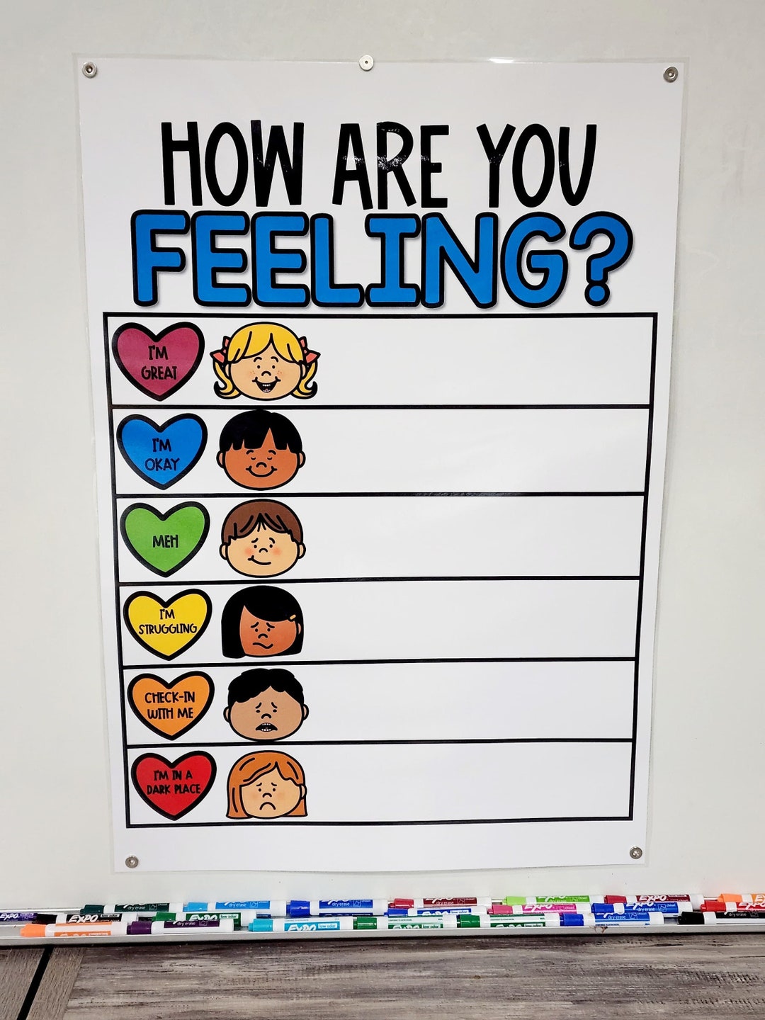How Are You Feeling? Anchor Chart [hard Good] - Option 1 - Etsy