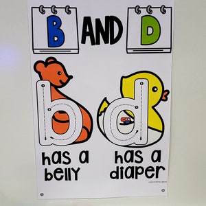 B and D Reversal Anchor Chart [hard Good] Option #2 - Etsy