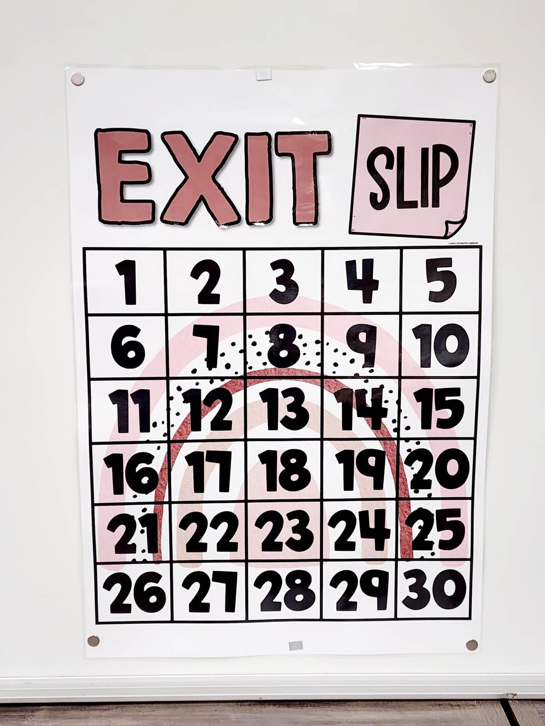 Exit Slips Anchor Chart [hard Good] - Option 5 Boho Rainbow - Etsy