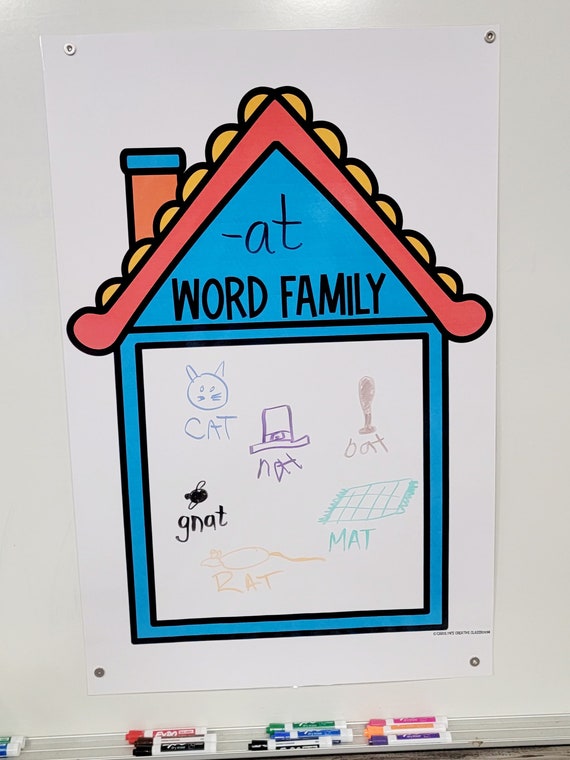 Word Family House Anchor Chart hard Good - Etsy