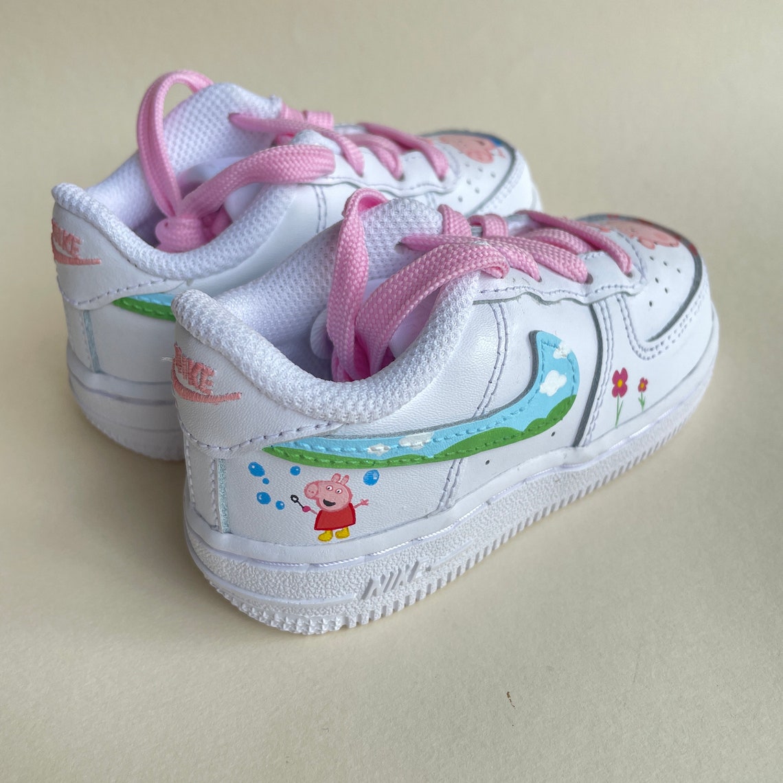 Peppa Pig Nike Air Force1, Peppa Pig Shoe - Etsy