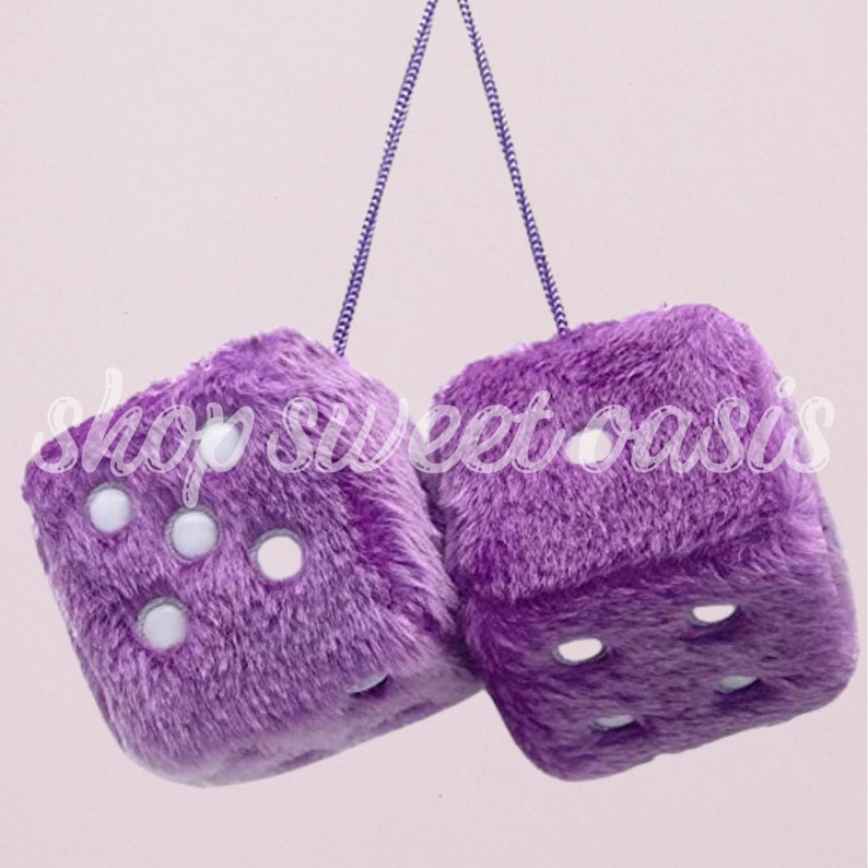 Retro Fluffy Cute Dice for Car Rearview Mirror Hanging Dice - Etsy