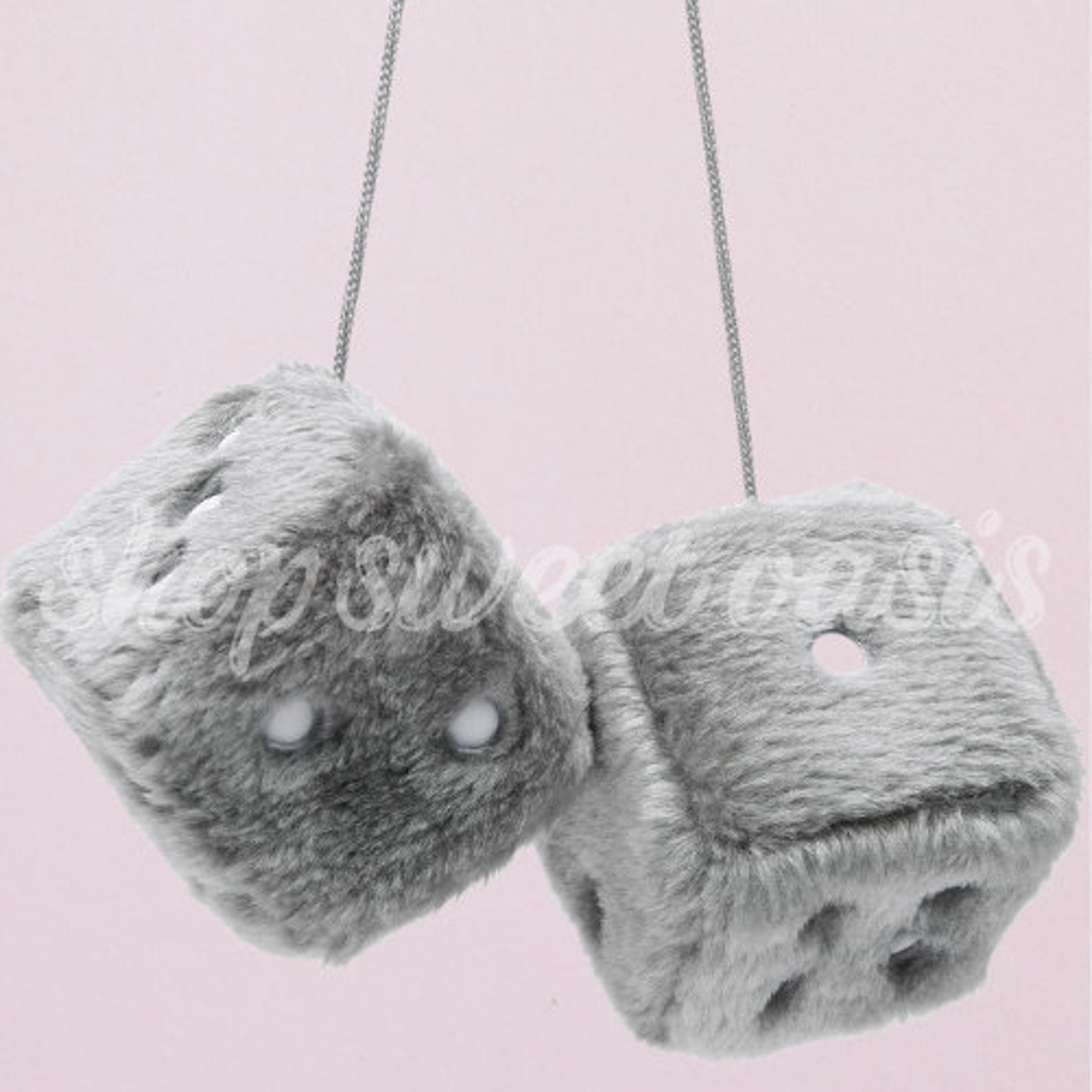 Retro Fluffy Cute Dice for Car Rearview Mirror Hanging Dice - Etsy