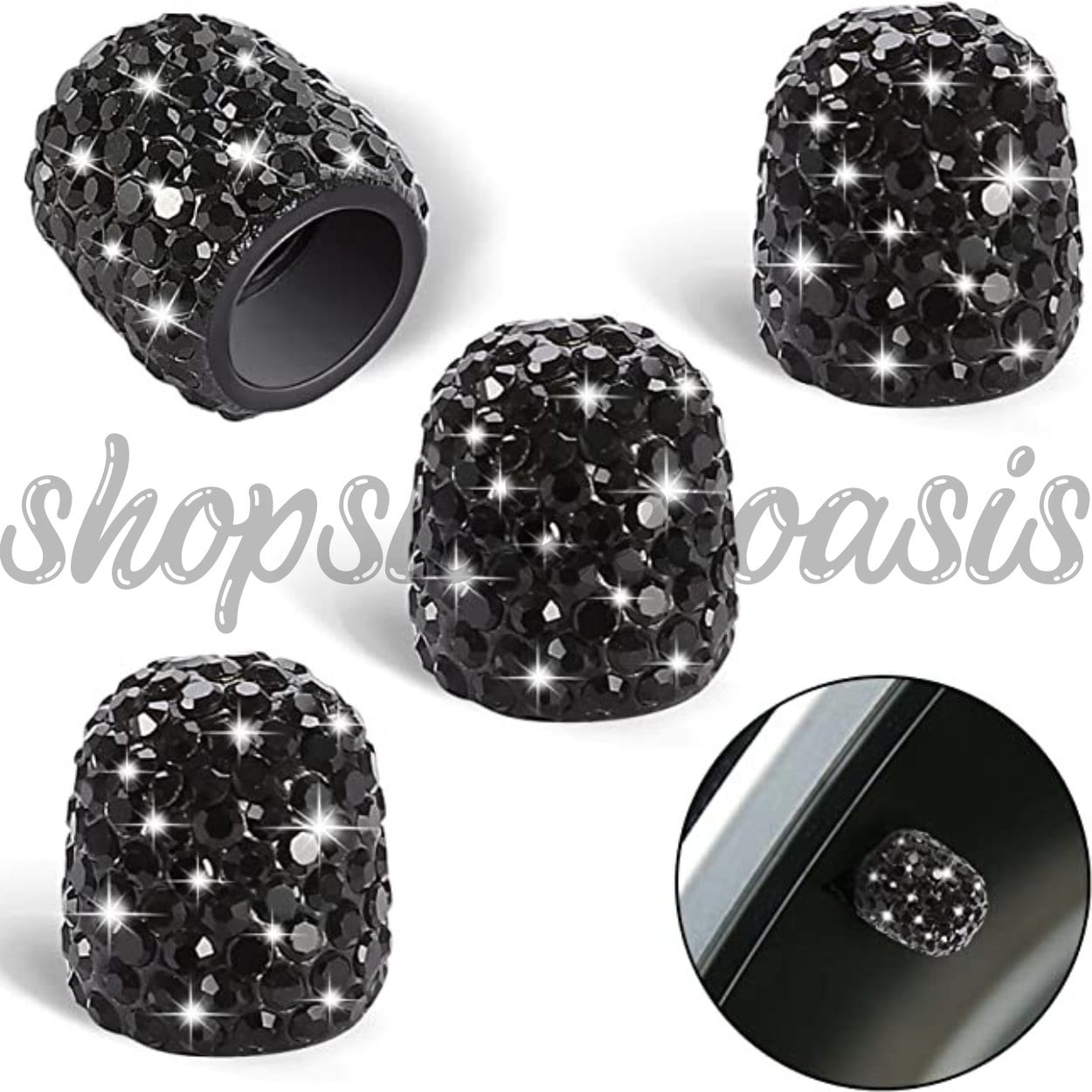 Pink Hubcaps 4pc Bling Universal Tire Valve Stem Caps Dust Caps ...