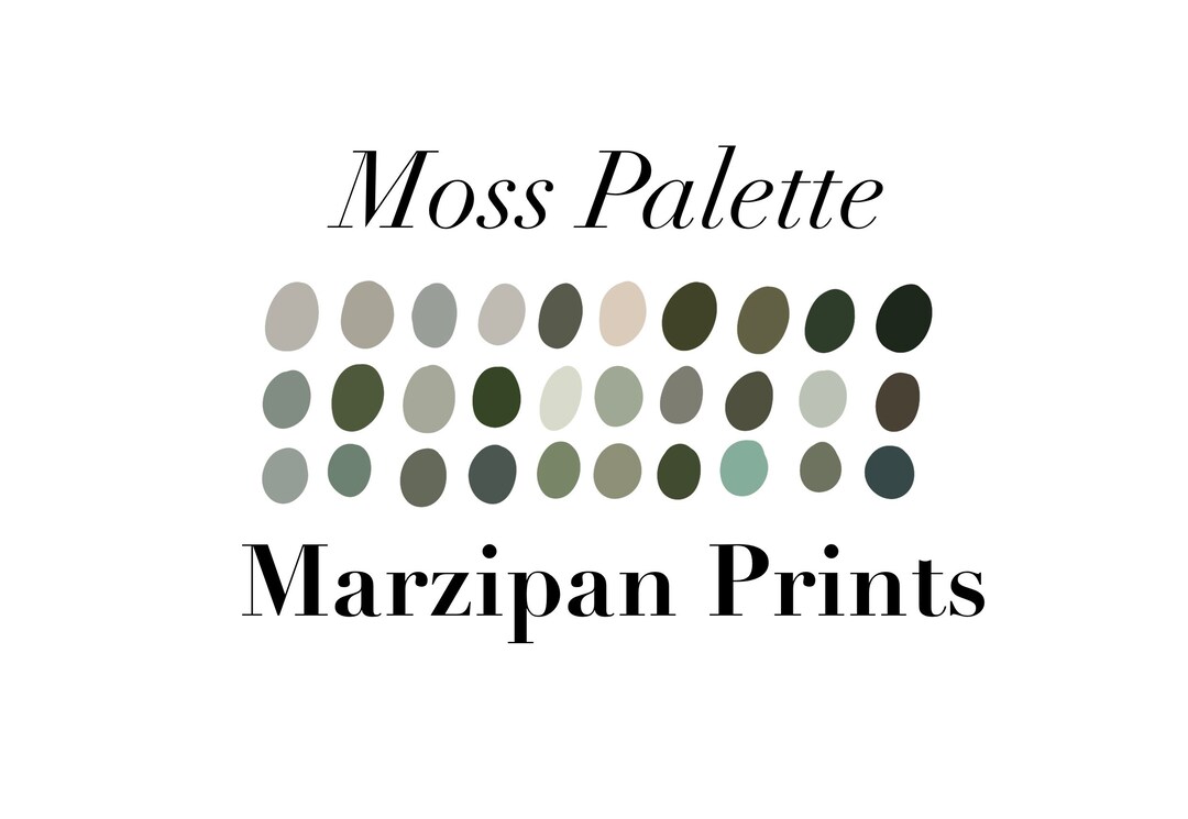 Moss Green Procreate Colour Palette Illustrations - Etsy