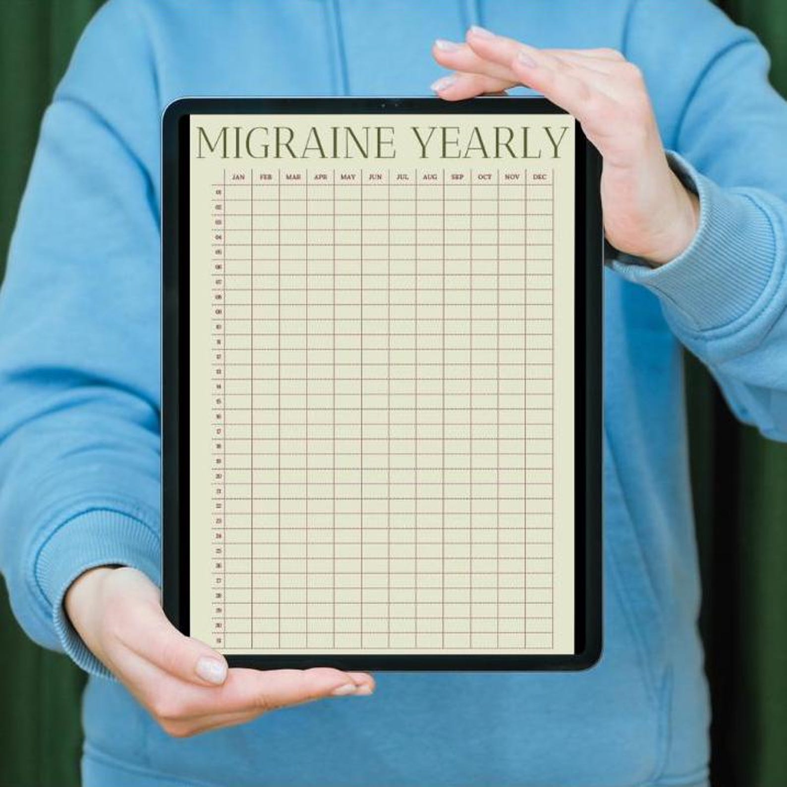 Digital Migraine Tracker Printable Symptom Journal for Daily, Weekly ...