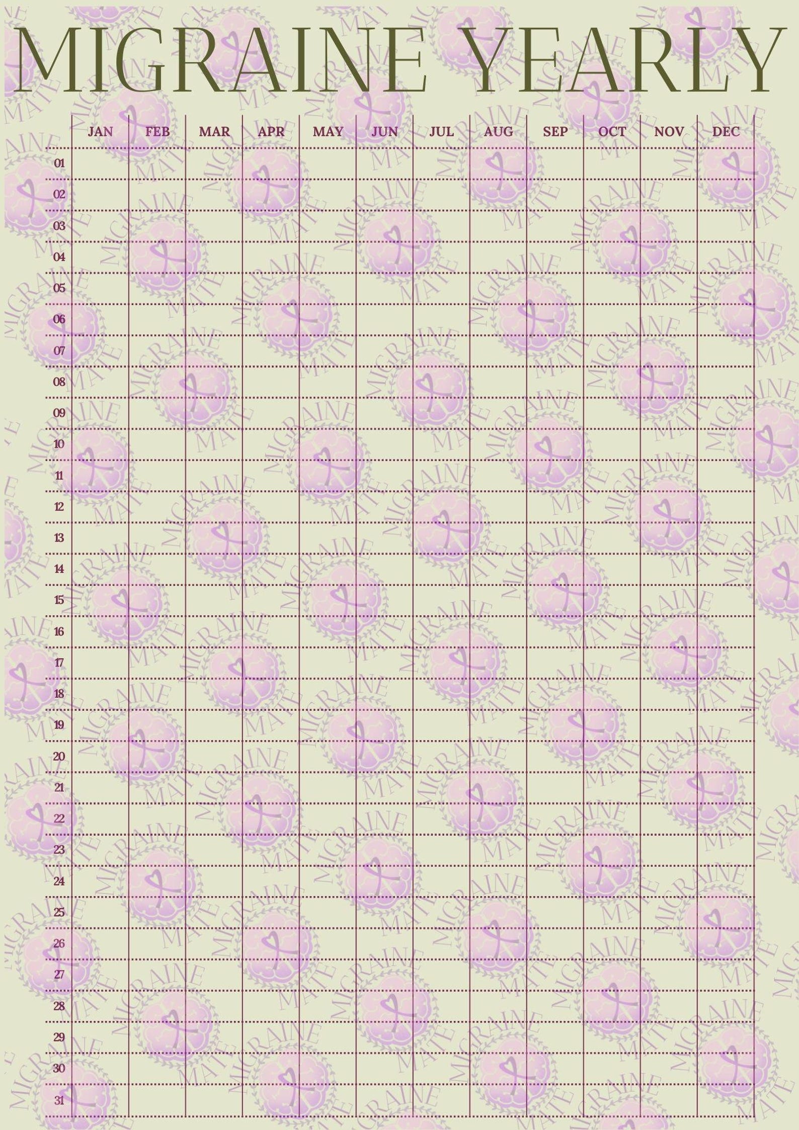 Digital Migraine Tracker Printable Symptom Journal for Daily, Weekly ...