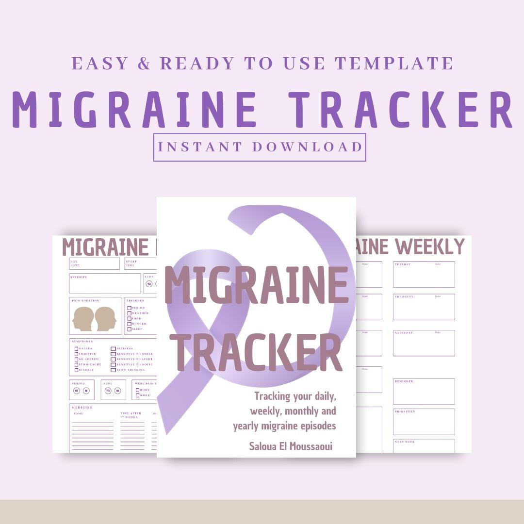 Digital Migraine Tracker - Printable Symptom Journal for Daily, Weekly ...