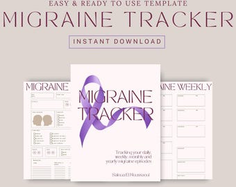 Digital Migraine Tracker Printable Symptom Journal for Daily, Weekly ...