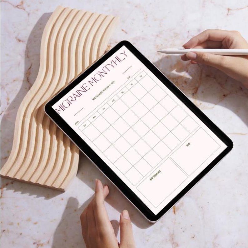 Digital Migraine Tracker Printable Symptom Journal for Daily, Weekly ...