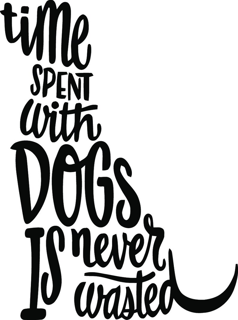 Pet Time With Dogs Vinyl Decal Sticker - Etsy