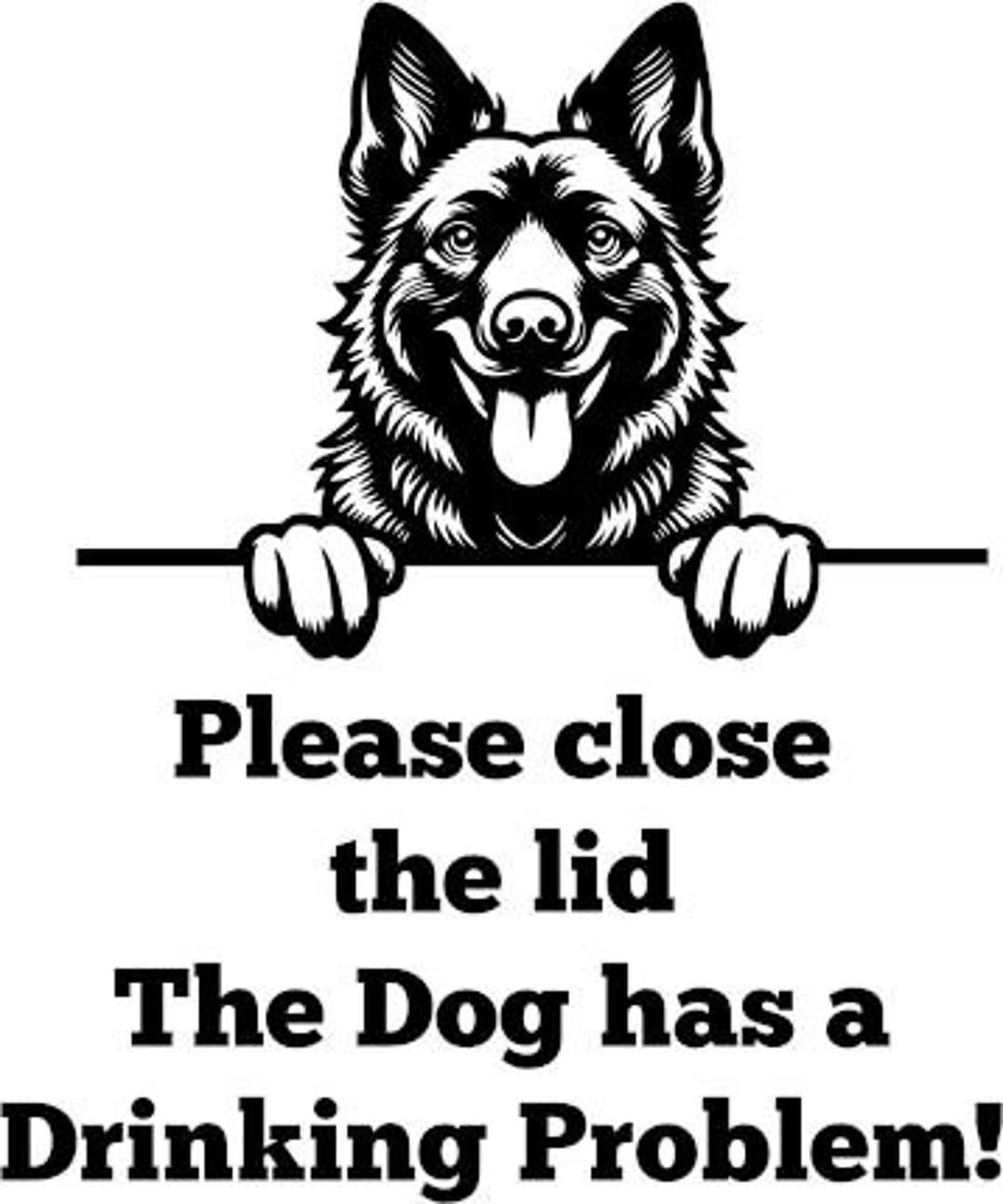 Dutch Shepherd Toilet Vinyl Decal Sticker - Etsy