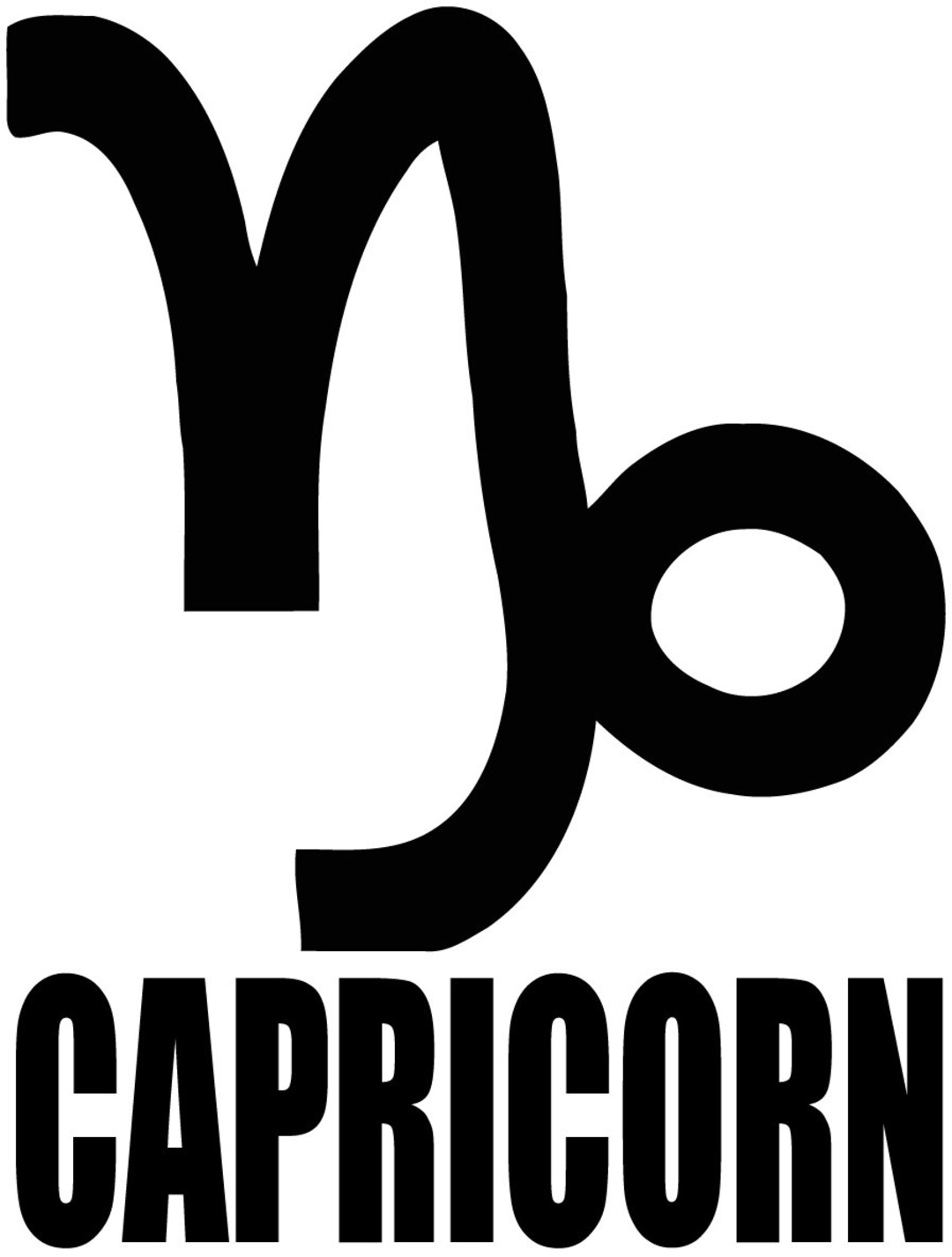 Zodiac Symbol Capricorn Vinyl Decal Sticker - Etsy
