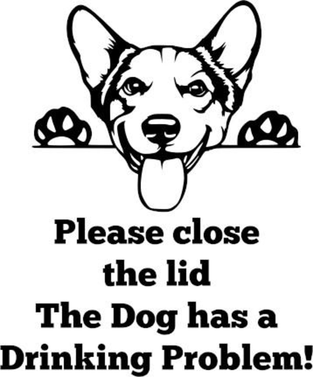 Rez Dog Toilet Vinyl Decal Sticker - Etsy