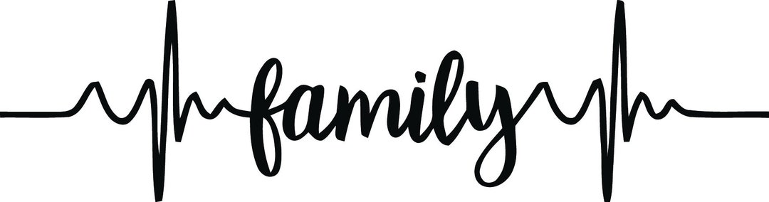 Family Home Vinyl Decal Sticker - Family Heartbeat - Etsy