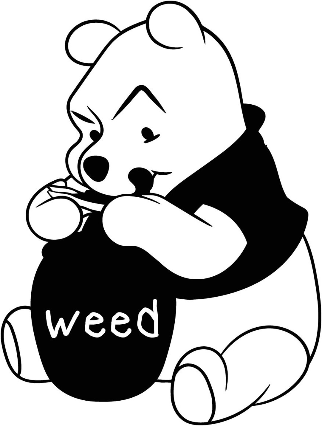 Weed Winnie Cannabis Vinyl Decal Sticker - Etsy
