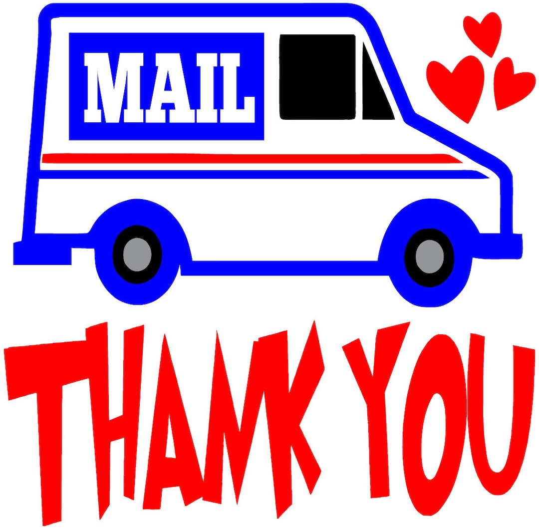 Mail Box Thank You Mailman Decal Sticker - Etsy