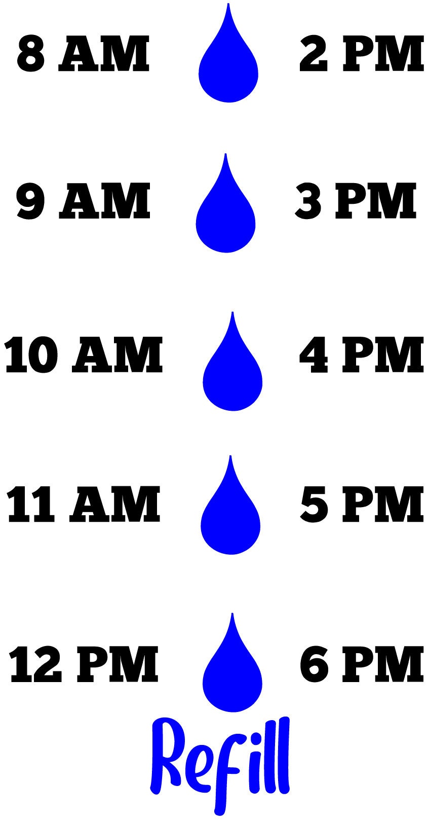 Water Bottle Tracker High Quality H20 Vinyl Decal Sticker - Etsy