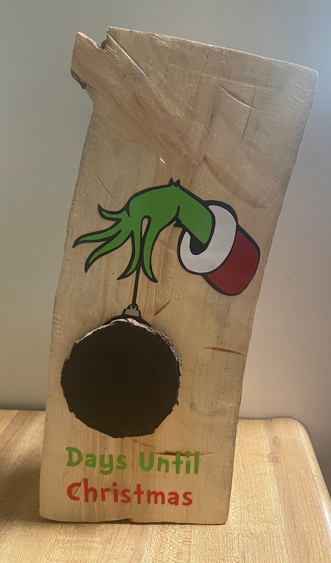 Days Until Christmas Yule Log Grinch Inspired - Etsy
