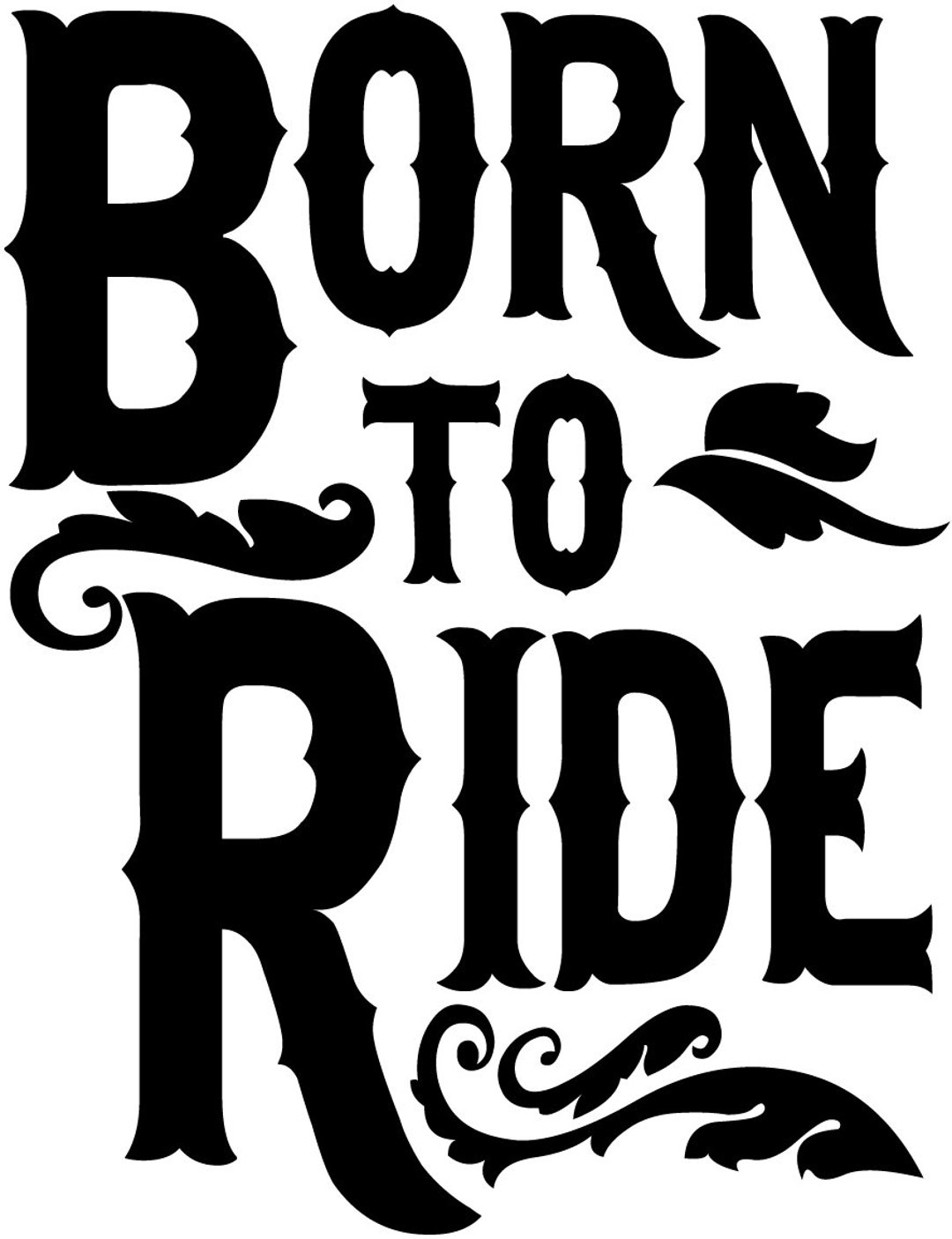 Motorcycle Vinyl Decal Sticker - Born to Ride - Etsy