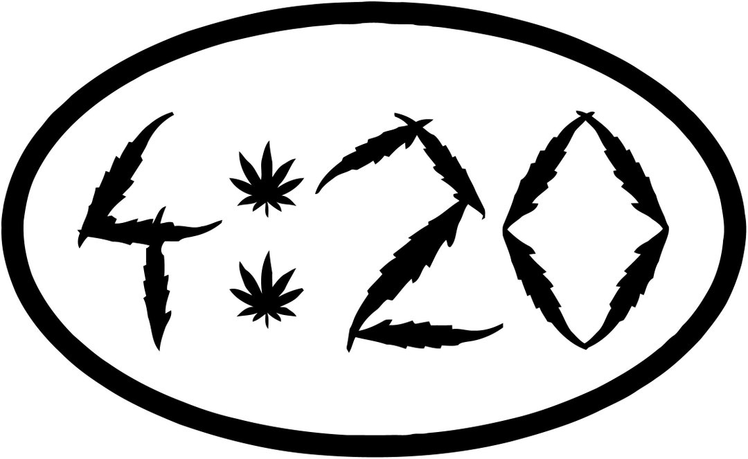 Cannabis Marijuana 420 Clock Vinyl Decal Sticker - Etsy
