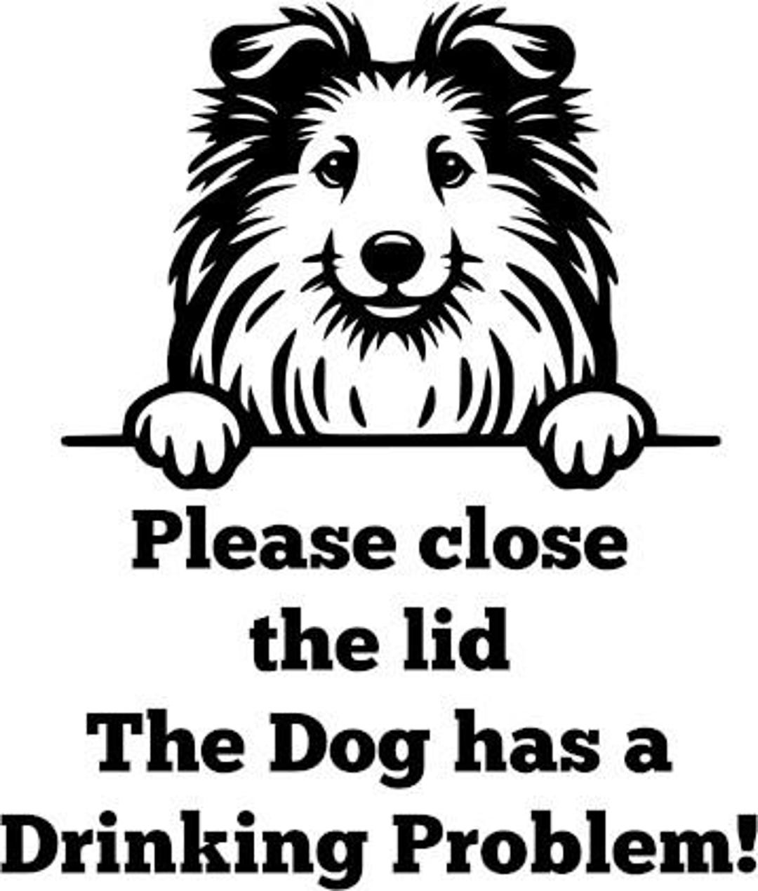 Sheltie Toilet Vinyl Decal Sticker - Etsy